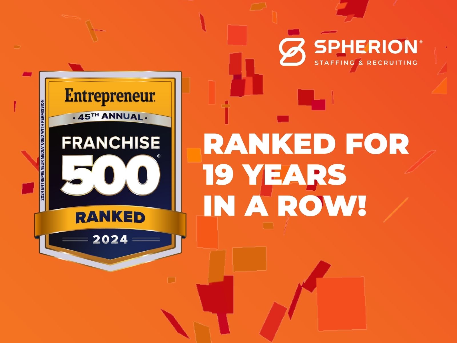 Spherion Ranks 63rd on the 2024 Entrepreneur 500 | Spherion