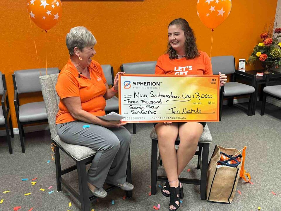 Spherion Awards Three Students with 2023 Sandy Mazur Excellence in ...